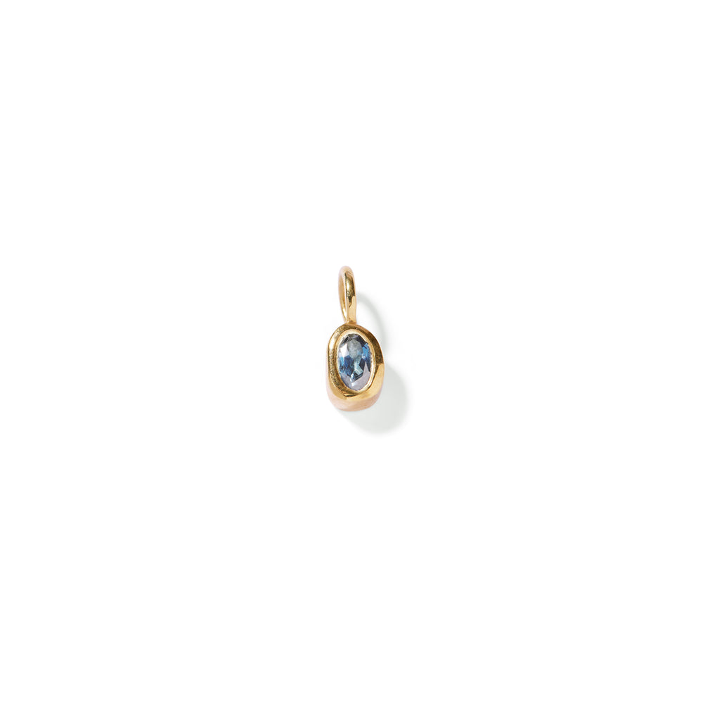 Organic Oval Birthstone Charm