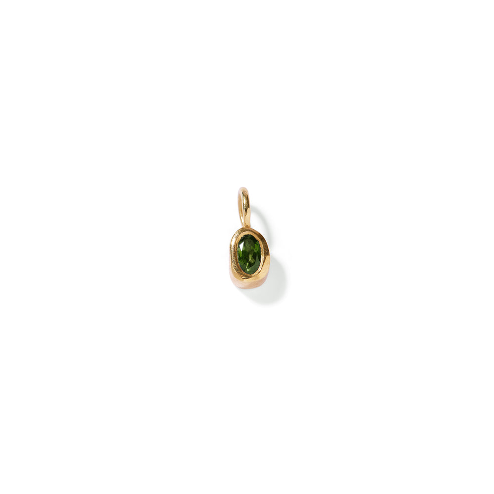 Organic Oval Birthstone Charm