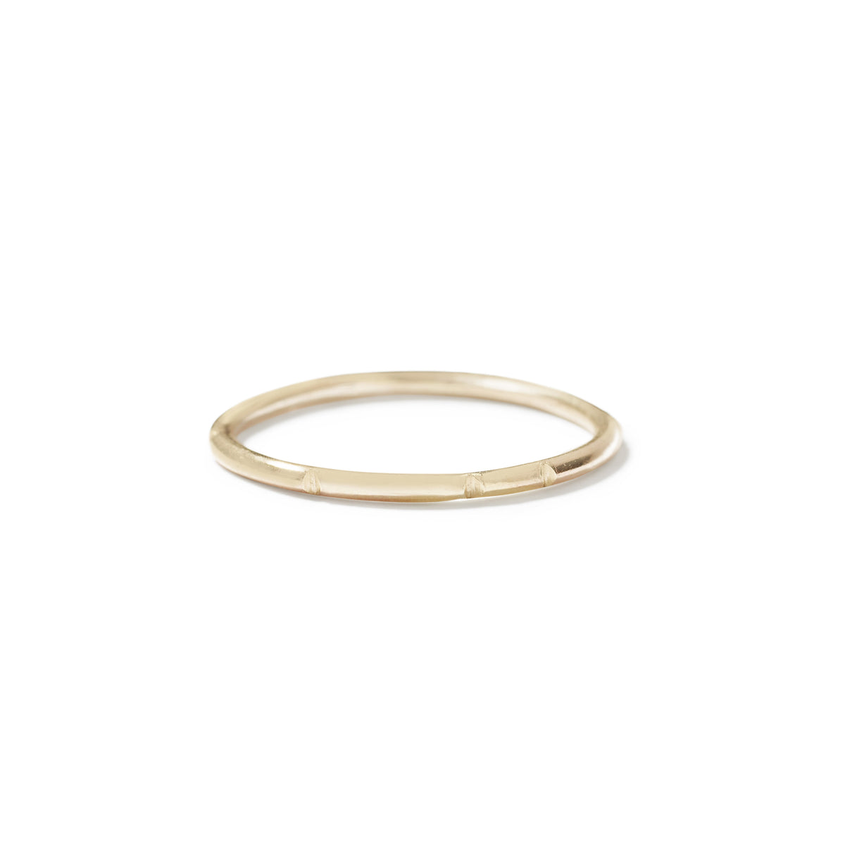9ct Gold Textured Stack Ring | famke